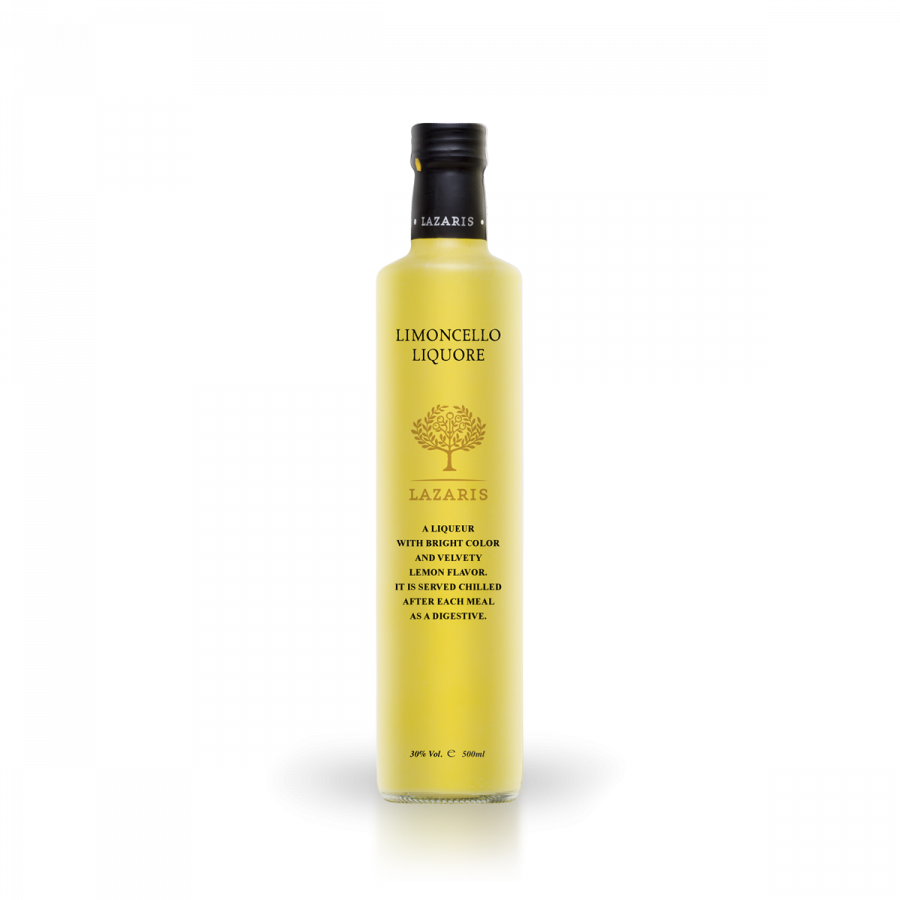 Limoncello Liqueur 500ml - Lazaris Distillery & Artisan Sweets